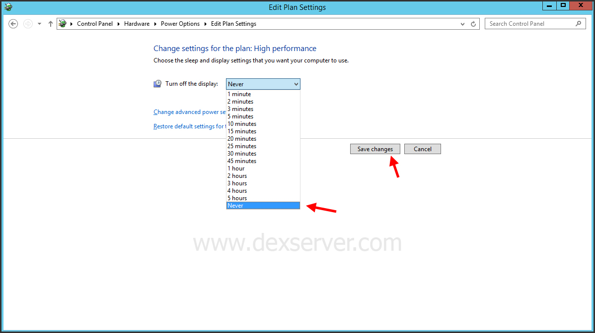 ⚙️ วิธีตั้งค่า Power Options เพื่อไม่ให้ VPS ดับ - DEXSERVER MANUAL Server - คู่มือเซิร์ฟเวอร์